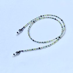 ボタニカルカラー チェコガラスビーズのマスクストラップ／ネックレス／グラスコード- Olive -【素材の旅2025】 ネックストラップ Ichi-ring（いちりん） 通販 19412918 ...