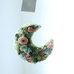 moon flower お好きな色で作ります 三日月リース プリザーブドフラワー お花とアクセサリーのお店 通販 19416846 ...