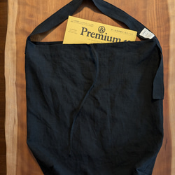 フレンチリネン ワンショルダー トート バッグ ブラック トートバッグ RUBIS 通販 19417038｜Creema(クリーマ)