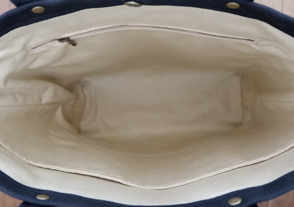 A4縦型トート ミディアムベージュ×モカ | 倉敷帆布 トートバッグ myu.handwork 通販 19417065｜Creema(クリーマ)