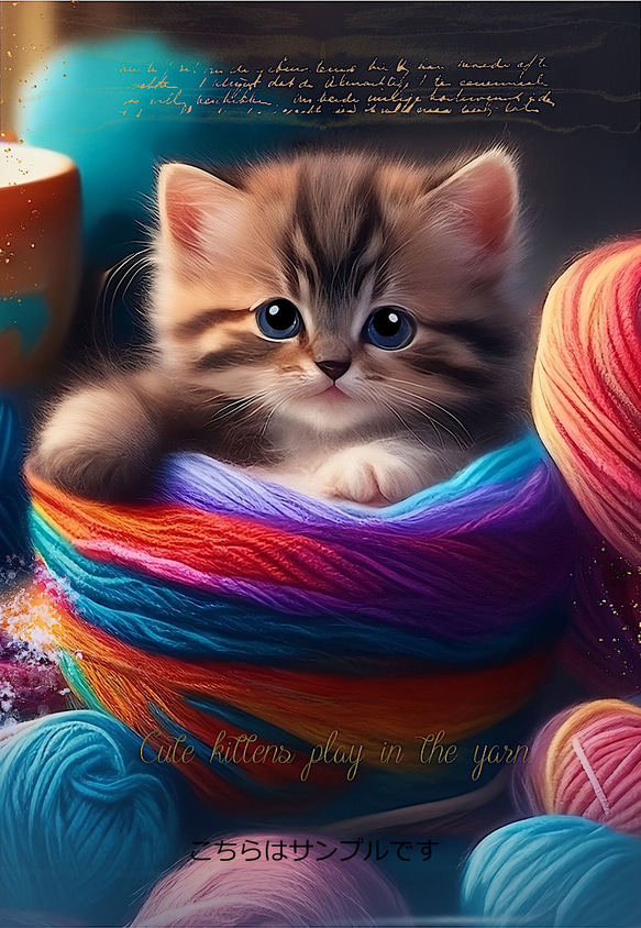 オリジナル 生地 ブロックデザイン ハンドメイド素材 パネル生地 猫 生地 richrichy 通販 19417607｜Creema(クリーマ)