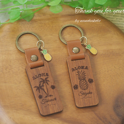 【席札・プチギフトに大人気♡】名入れキーホルダー♡リゾート挙式 ハワイ Hawaii グアム GUAM 沖縄 結婚式♡ 席次表・席札・メニュー ...