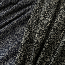 深い森と動物たちの半袖ワンピース＊ポケット付＊国産綿100％＊うさぎキツネ小鳥＊フリーサイズ＊ダークネイビー ワンピース loosey ...