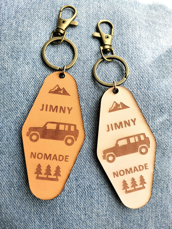 ジムニーノマド革キーホルダー モーテルキー ジムニー Jimny ヌメ革 その他素材 SILVER BACK WORKS 通販 ...