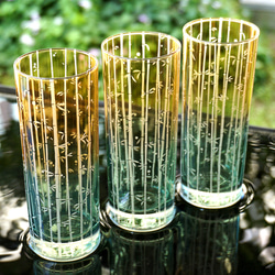 竹林と蛍火のコリンズグラス【Citrus】 グラス crafterior [ｸﾗﾌﾃﾘｱ] 通販 19418968｜Creema(クリーマ)