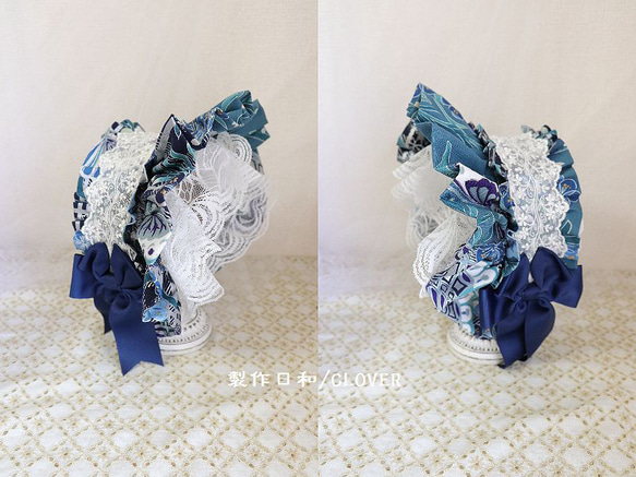 和柄ボンネ風カチューシャ カチューシャ CLOVER/製作日和 通販 19419592｜Creema(クリーマ)