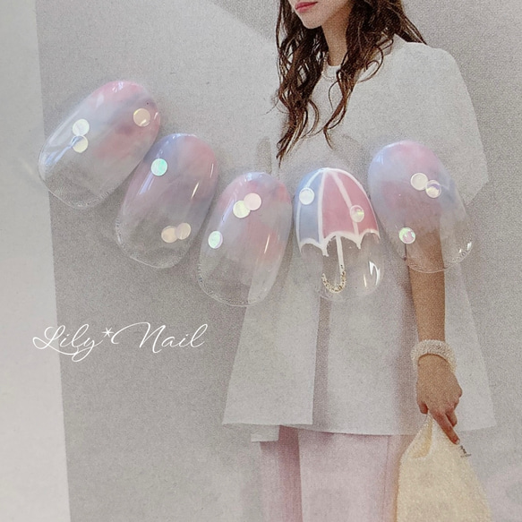Happy Umbrella ネイルチップ（つけ爪） Lily*Nail 通販 19419959｜Creema(クリーマ)