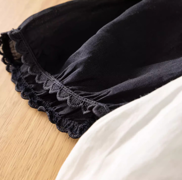 樹 * レースフリル プリーツ ドールシャツ . 無地ラミー麻半袖シャツ . シェイプウエストブラウス .ゆったり シャツ 樹 CorrcC ...