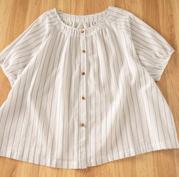 樹 * ユニーク ヴィンテージ ストライプ 半袖シャツ . 日系ゆったりトップス . 綿100%シャツ シャツ 樹 CorrcC 通販 ...