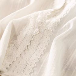 樹 * レースステッチVネック半袖シャツ . パフスリーブ通勤トップス . 綿100%のゆったりシャツ . 薄手 シャツ 樹 CorrcC ...