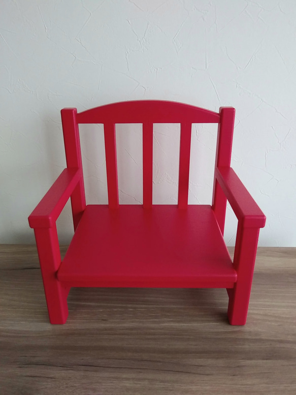 【受注製作】Msize レッド ぬいぐるみ用 1人掛 椅子 赤 椅子（チェアー）・スツール LEMON 通販 19422292｜Creema(クリーマ)