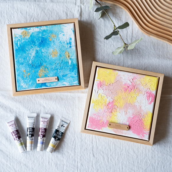 【ネームタグ付き】木製フレーム＋ファーストアートキット 雑貨・その他 mille la chouette 通販 19431594｜Creema ...