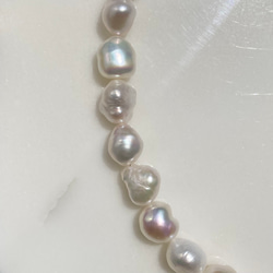 バロックパール&シルバー色チェーン 淡水パールネックレス ショートネックレス 40cm ネックレス・ペンダント Natural gift 通販 ...