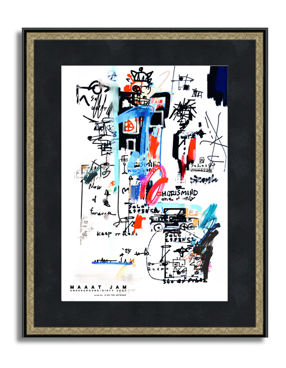 ﾌﾚｰﾑ込み「MAAAT JAM」ｸﾞﾗﾌｨﾃｨ ｲﾝﾃﾘｱ 絵画 U-GO THE ARTWORK 通販 19432253｜Creema(クリーマ)