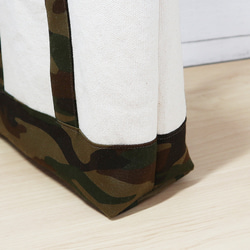 迷彩×生成り 岡山帆布 8号使用 ミニトート マチ付き ランチバッグ サブバッグ カモフラ トートバッグ aiLe 通販 19432455 ...