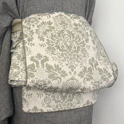 兵児帯 大人のへこ帯 ダマスク オリーブ リバーシブル 抹茶 名古屋帯 和装小物（帯・半襟） 閃光舎 -SENKOSHA- 通販 ...