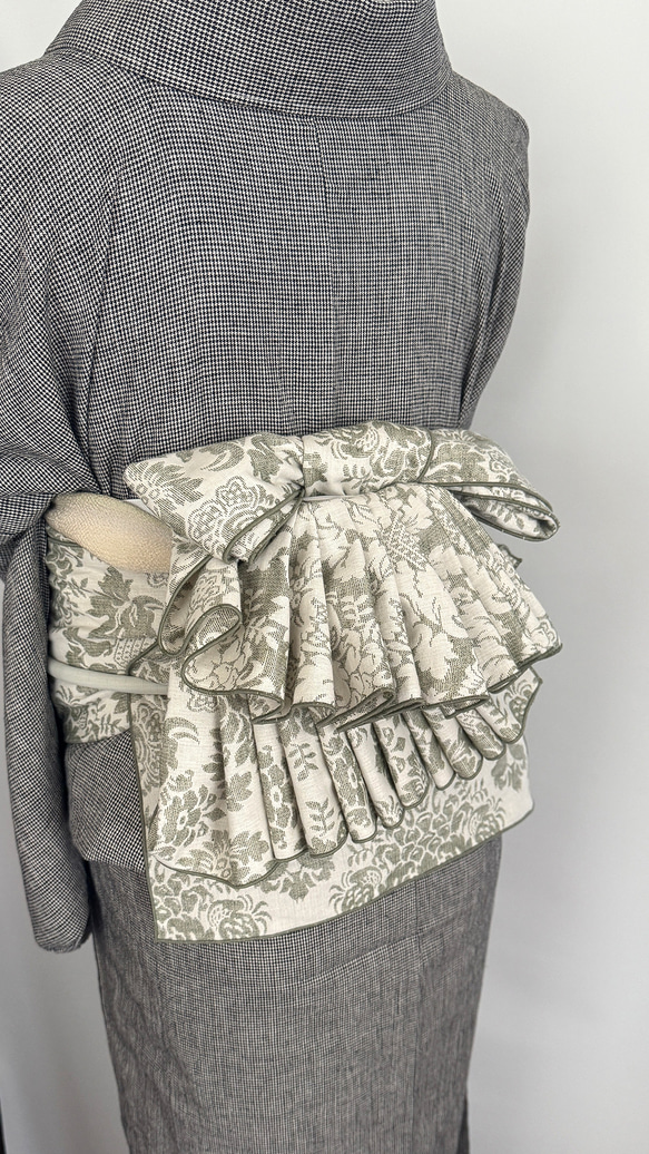 兵児帯 大人のへこ帯 ダマスク オリーブ リバーシブル 抹茶 名古屋帯 和装小物（帯・半襟） 閃光舎 -SENKOSHA- 通販 ...