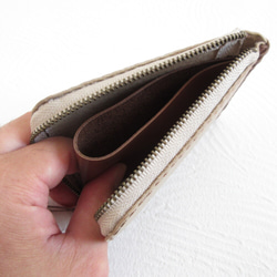 new type♪《牛革》L字ファスナー・コインケース・シュリンクレザー・クリーム・0508 その他ミニ財布・コンパクト財布 雅miyabi ...