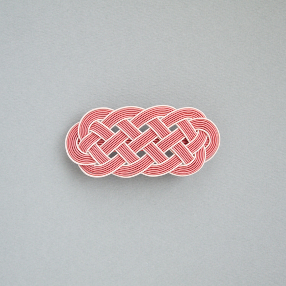 水引の髪飾り バレッタ【ピンク】 ヘアクリップ・バナナクリップ 菜の花工房 通販 19433928｜Creema(クリーマ)