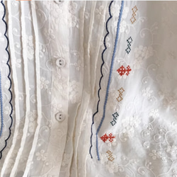 【受注製作】綿100%.カラフル小花レース刺繍トップス レディース シャツ July 通販 19434083｜Creema(クリーマ)