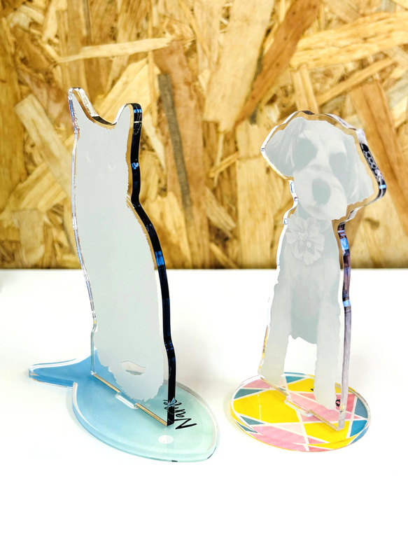 写真で作る 選べる台座 ペットのアクリルスタンド オーダーメイド アクスタ うちの子 プレゼント ペット その他雑貨 ALEX -ｱﾚｯｸｽ ...