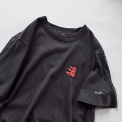 【2025新作】3段赤べこワンポイント刺繍Tシャツ【選べる4色】親子 キッズ メンズ レディース メンズ 夏 白 Tシャツ ししゅう kabu ...