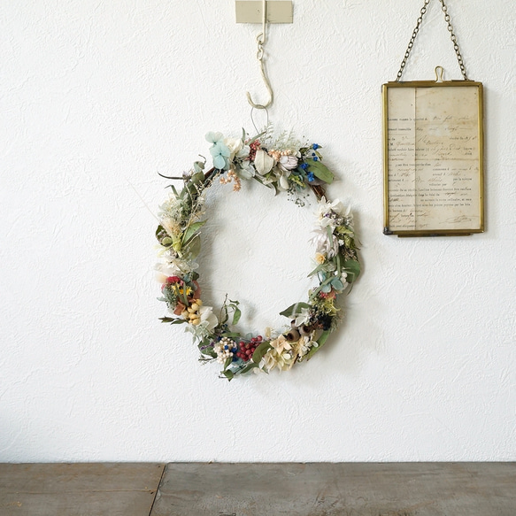 ユーカリのドライリース 藤色のシルバーデイジー ドライフラワー atelier-plantsplanet 通販 19435256｜Creema ...