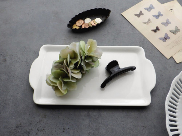 紫陽花のバンスクリップ ニュアンスカラー グリーンビューティー ヘアクリップ・バナナクリップ Humming Bird 通販 19435486 ...