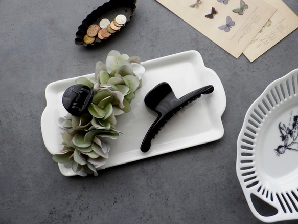 紫陽花のバンスクリップ ニュアンスカラー グリーンビューティー ヘアクリップ・バナナクリップ Humming Bird 通販 19435486 ...