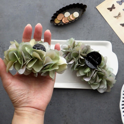 紫陽花のバンスクリップ ニュアンスカラー グリーンビューティー ヘアクリップ・バナナクリップ Humming Bird 通販 19435486 ...