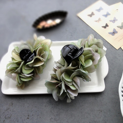 紫陽花のバンスクリップ ニュアンスカラー グリーンビューティー ヘアクリップ・バナナクリップ Humming Bird 通販 19435486 ...