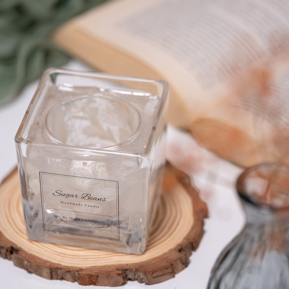 キラキラ透明感のWhite Candle Holder キャンドル・キャンドルホルダー Sugar Beans 通販 19465887｜Creema(クリーマ)