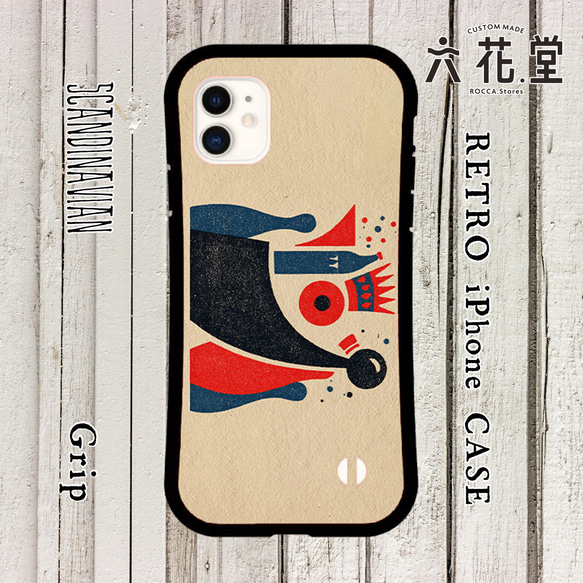 046-iPhone_耐衝撃グリップケース☆【 北欧×チェコ×レトロ マッチラベル / マッチ箱】名入れ可能ケース♪ iPhoneケース・カバー ROCCA* 通販 19478754 ...