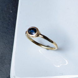 ブルー サファイア OVカット 0.67ct テクスチャ伏込 シルバーSV925リング 指輪・リング The.M 通販 19514783｜Creema(クリーマ)