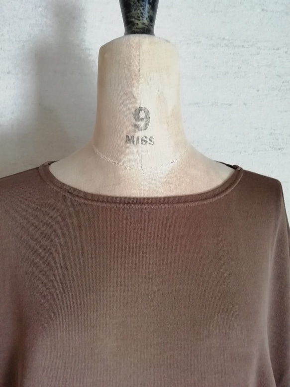 【わけあり】【特別提供品】モモンガポンチョワンピース ブラウン ワンピース Shirataka Knit Ichi 通販 19521742｜Creema(クリーマ)