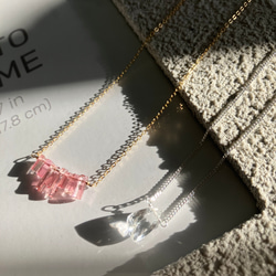 【Crystal × Silver925 ネックレス】天然石 クリア 透明 シルバー クリスタル 水晶 クリスマス 冬 ネックレス・ペンダント ...