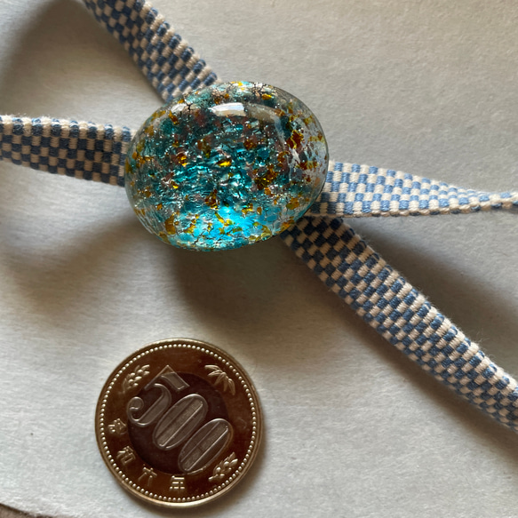 ジャパンヴィンテージ 箔入カボションの帯留 三分紐つき 帯留め katako & 象古 通販 19540287｜Creema(クリーマ)