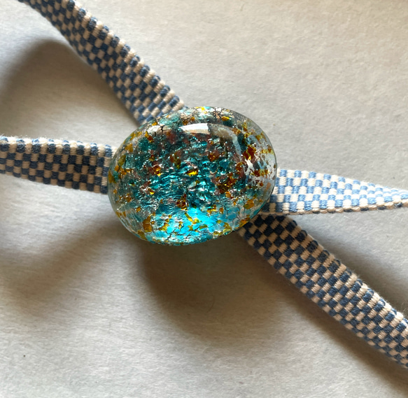 ジャパンヴィンテージ 箔入カボションの帯留 三分紐つき 帯留め katako & 象古 通販 19540287｜Creema(クリーマ)