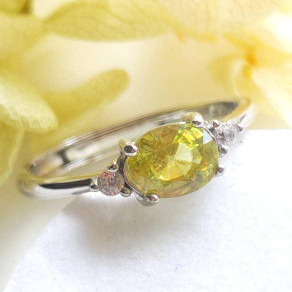 1点のみ スフェーン キラキラ 天然石 リング S925 7×5㎜ 指輪・リング bamboo shoots 通販 19559989｜Creema(クリーマ)