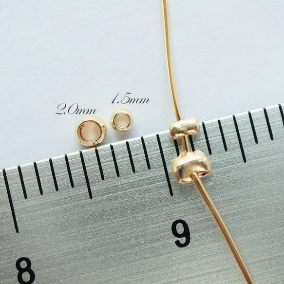 金アレ対応 真鍮製 14KGP つぶし玉 カシメ玉 ワイヤーエンド 160個 金具・チェーン Trois anges 通販 19560481｜Creema(クリーマ)