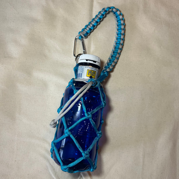 マイボトルホルダー ペットボトルホルダー スカイブルー 水筒ホルダー バイカラー サイズ調整ショルダーストラップ付き その他ファッション雑貨 ...
