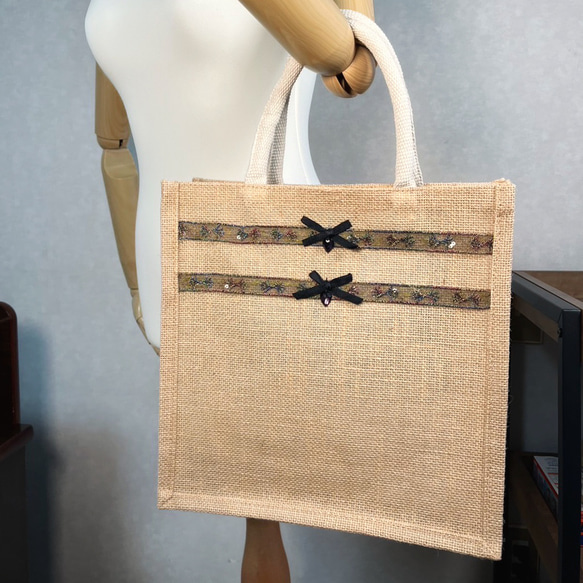 【Creema限定】ジュートトートバッグ トートバッグ ましゅまろ 通販 19605053｜Creema(クリーマ)