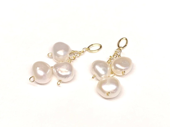 【淡水真珠チャーム】ポテト~バロック 2個 14kgf/シルバー925 ハンドメイド素材 チャーム NIAMU 通販 19607399｜Creema(クリーマ)