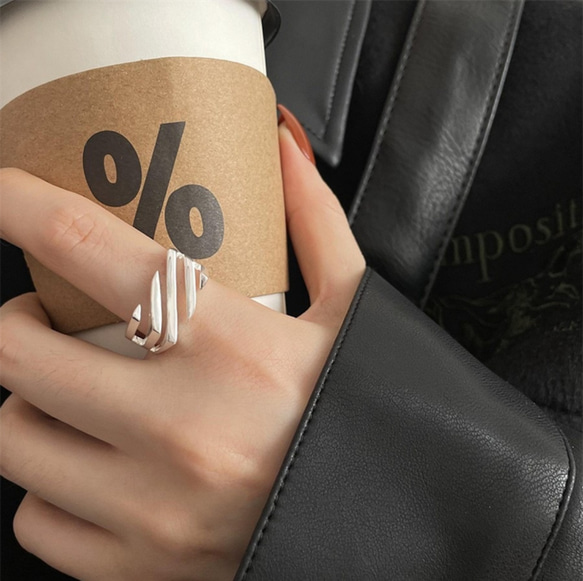 【金属アレルギー対応】S925 INSスタイルリング（シルバー） 指輪・リング Amyu 通販 19614197｜Creema(クリーマ)