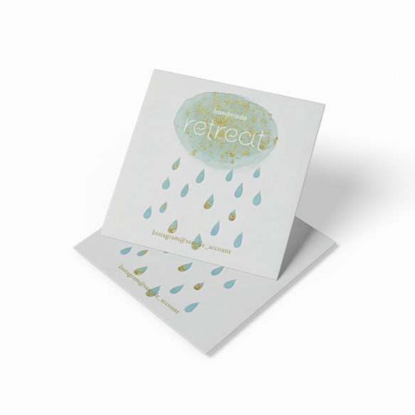 【SQ-251】人気の正方形(55mm)アクセサリー台紙／ピアス台紙／ショップカード／スクエア名刺 名入れセミオーダー タグ・台紙 新作追加★ ...