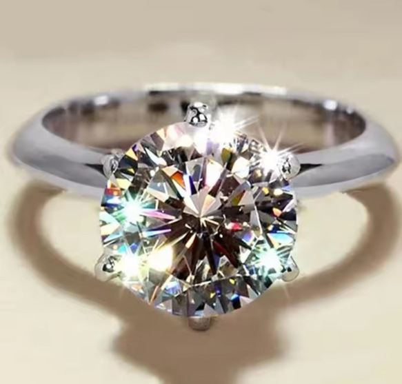 最高級 Moissanite モアサナイト 2,0ct ホワイト ダイヤモンドリング 11号 指輪・リング Moissanite 💎 jewel 通販 19618985｜Creema(クリーマ)