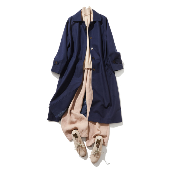 ★サンプルセール 1点のみ★スプリングワークコート ロングコート 裏地付き 紺色 230205-3 コート fall-in&co(talent) 通販 19626864｜Creema(クリーマ)