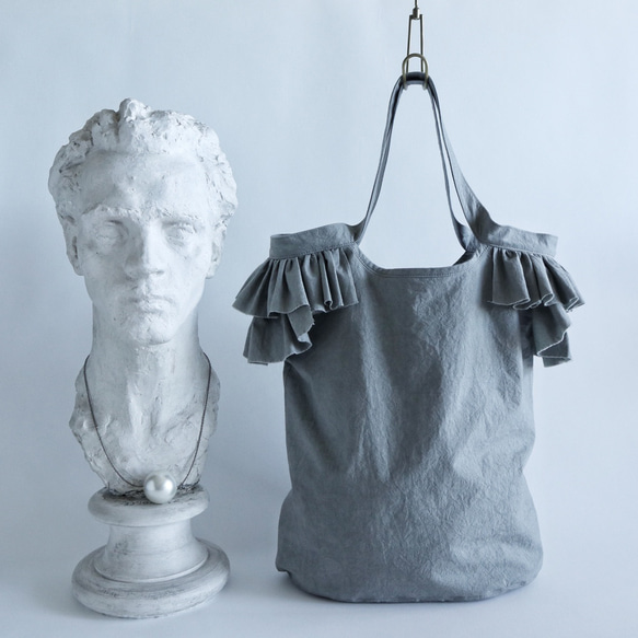 bucket bag (dove grey) トートバッグ uniquees 通販 19630089｜Creema(クリーマ)