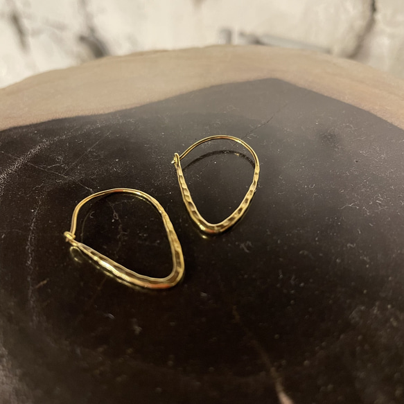 真鍮ピアス/SU034/romabrass ピアス（フープ） ROMABRASS 通販 19632989｜Creema(クリーマ)