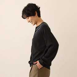 ★サンプルセール 1点のみ★配色ジャガード 長袖 ダークグレー 241001-1(Q23) カーディガン fall-in&co(talent) 通販 19633306｜Creema(クリーマ)